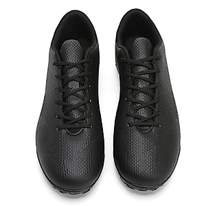 HaloTeam Men's Soccer Shoes Cleats Professional High-Top Breathable Athletic Football Boots for Outdoor Indoor TF/AG,R2050 Black,4 US