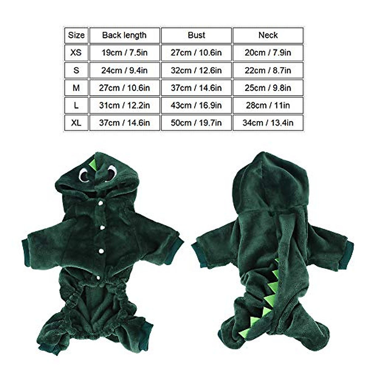 Funny Halloween Dog Dinosaur Costume Jacket Coat Warm Fleece Winter Golden Retriever Pitbull Dog Clothes Hoodie