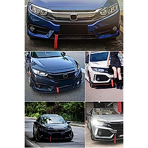 Thenice Tow Strap Racing Red High Strength JDM Style Towing Straps Universal Bumper Decals - Red