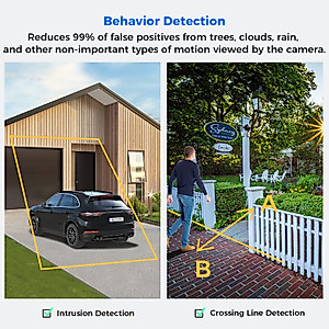 【2-Way Audio+3TB HDD】 Hiseeu 4K PoE Security Camera System,Vehicle/Human Detect, 8MP NVR w/4Pcs 5MP IP Security Camera Outdoor, IP 67Waterproof, Free Motion Alerts, 24/7 Home Surveillance NVR Kit