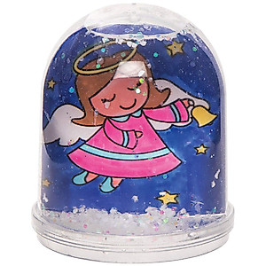 Baker Ross AX384 Angel Color in Snow Globes Kits - Box of 4, Great Christmas Arts and Crafts Supplies for Kids This Festive Season