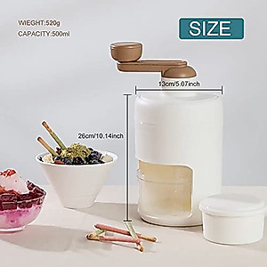 Eosprim Slushie Machine, Snow Cone Machine, Shaved Ice Machine, Icee Slushy Maker Machine Cup - Ice Cream, Snowcone, Kakigori, Bingsu, Cocktail Maker, Manual Crushed Ice Crusher Shaver For Kids Home