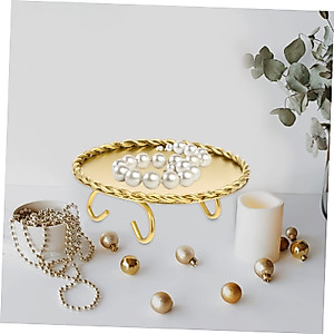 Veemoon 1pc Jewelry Storage Tray Jewelry Plate Jewelry Tray Metal Earring Plate Metal Jewelry Dish Jewelry Trinket Ring Display Crystals Bracelet Multi-function Tray Container Round Iron