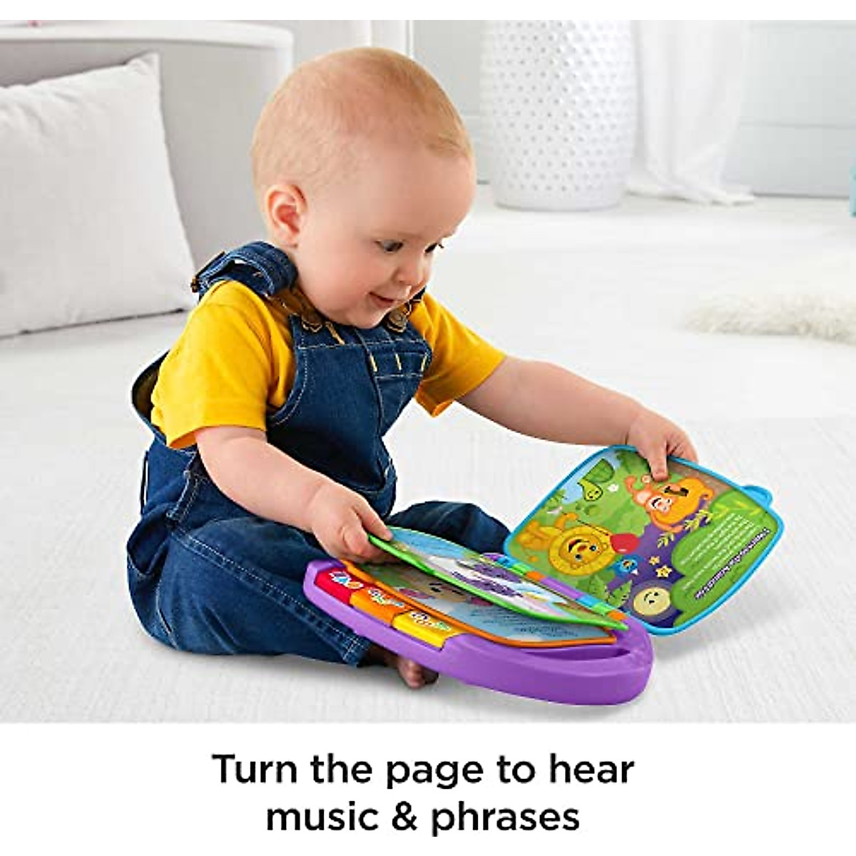 Fisher-Price Laugh & Learn Musical Baby Toy, Storybook Rhymes, Electronic Learning Book With Lights & Songs For Ages 6+ Months