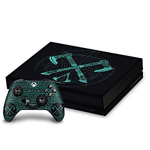 Head Case Designs Officially Licensed Assassin's Creed Dual Axes Valhalla Key Art Matte Vinyl Sticker Gaming Skin Decal Cover Compatible With Xbox One X Console and Controller Bundle