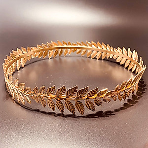 EAWIN Roman Emperor Crown Laurel Wreath Gold Leaf Headband Toga Costume Accessory Caesar Circlet Wedding Headpiece