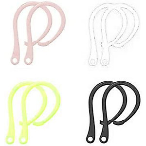 4 Pairs Ear Hooks Designed for AirPods Pro 2 & Air Pods Pro 1，AirPod 3 & 2 & 1,JNSA AirPod Pro2 Pro1 Air Pods 3 2 1 Ear Hook Anti-Slip Fit Sports Earhooks Accessories White/Black/Green/Pink WBGP