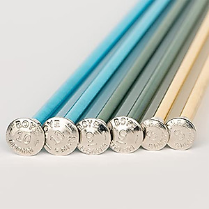 Boye Anodized Aluminum Straight Knitting Needle Set, US Sizes 8, 9, 10, Multicolor