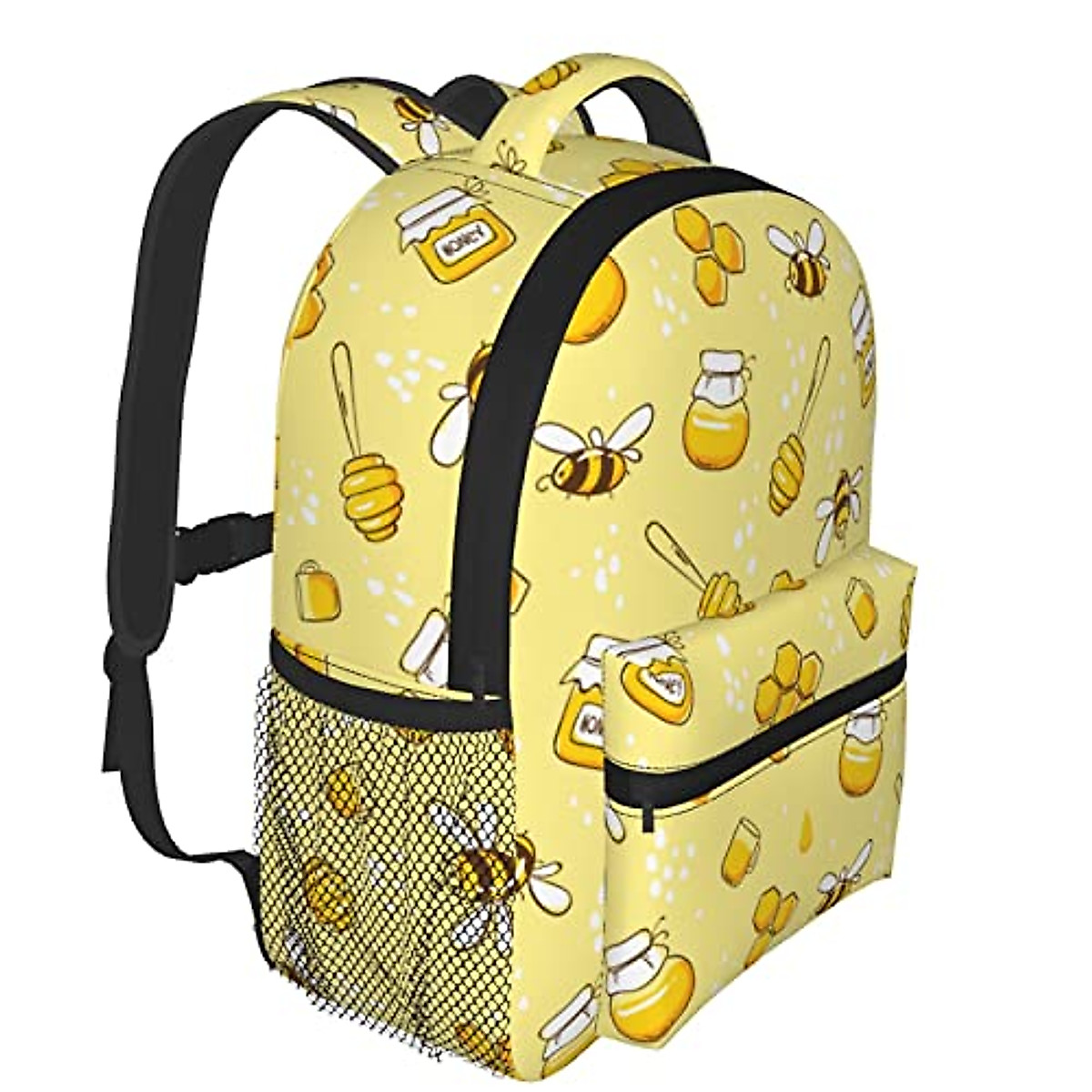 YSBKN Kid's Mini Backpack 12 inch Cute Bees and Honey Backpack Schoolbag Preschool Kindergarten Children Bag Nursery Travel Bag for Toddler Boys Girls Age 3-7