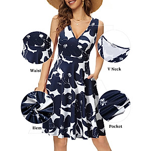 GUBERRY Womens Summer Dresses for Women 2025 Casual Beach Vacation Sundresses Sexy Boho Hawaiian Dresses for Women Summer Clothes for Women Sundress