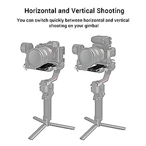 SMALLRIG Camera Quick Release Plate Adapter with Arca-Swiss for DJI RS 2/RSC 2/RS 3/RS 3 Pro & for Ronin-S Gimbal - 3061