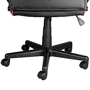 Elama Adjustable Swivel Base Office/Gaming Chair (Red)