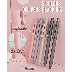 Nicpro 39 PCS Aesthetic School Supplies with Big Capacity Pen Case, 12 Colors Chisel Tip Cute Highlighters, 5 Quick Dry Retractable Black Ink Pens, 6 Pastel Mechanical Pencil 0.5 & 0.7 mm for Students