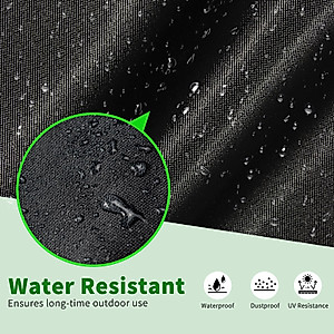 HVAC YELLOW HAT Patio Furniture Covers, Outdoor Furniture Cover Waterproof, Heavy Duty 420D Outside Table and Chair Covers, Fits up to 98 Inch L x 78 Inch W x 32 Inch H