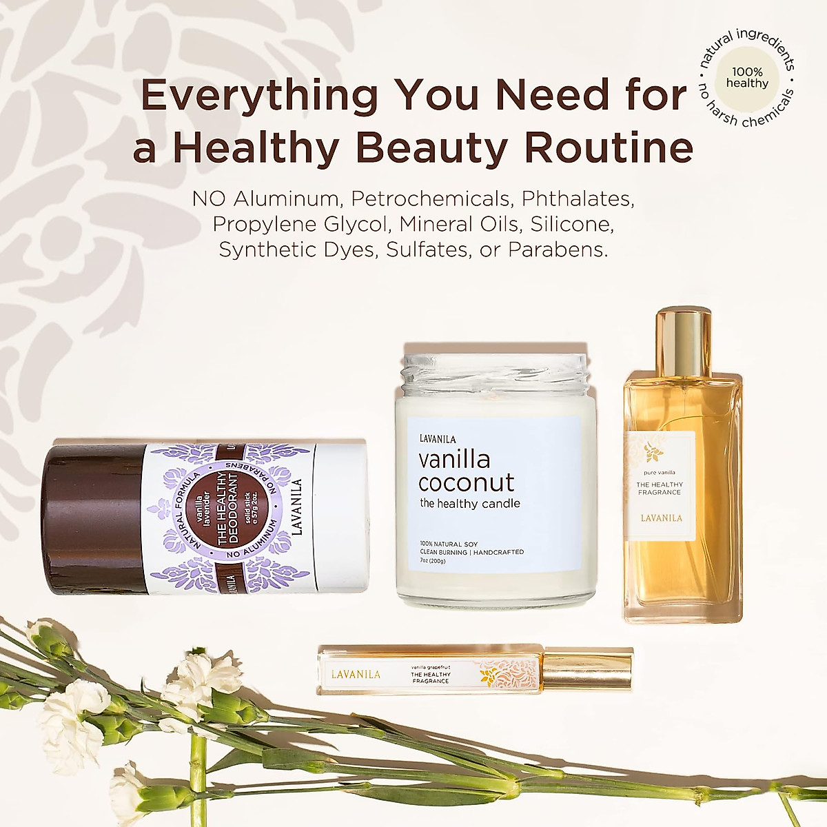 Lavanila Sport Luxe (2-Pack) Aluminum-Free Solid Stick Deodorant for Men & Women - Vegan, Clean, and Natural (2.2 Ounce Each)