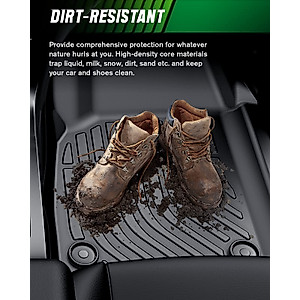 VIWIK Floor Mats for Toyota Tacoma 2018-2023 Double Cab Only Auto, TPE Rubber Car Mats All Weather Protection Custom Floor Liners for Toyota Tacoma Double Cab 1st and 2nd Row Non-Slip Odorless