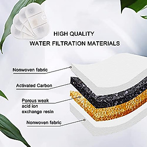 Cylomert Cat Fountain Filters Replacement for 71 Oz/ 2.1L Cat Water Fountain, 8 Carbon Ion-Resin Filters& 8 Sponge Filters for Pet Fountain Dispenser