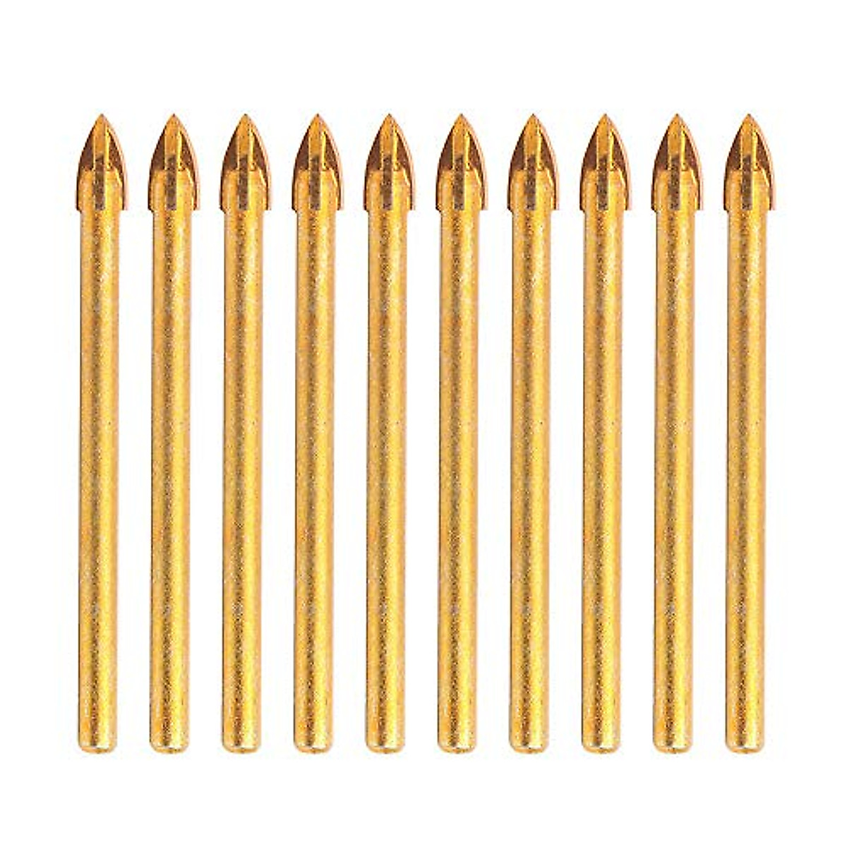 10Pcs 6mm Carbide Drill Bit Tungsten Tile Glass Ceramic Cross Spear Head Drill Bit