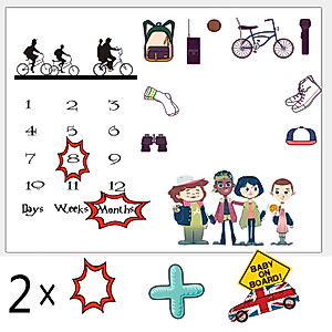 ADFER Newborn Milestone Blanket Photo Prop Superhero Blanket Ideas for Newborn Boy and Girl Nursery Gift for Baby Shower (Superhero, Polyester Cotton)