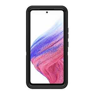 OtterBox Samsung Galaxy A53 5G Defender Series Case - BLACK, rugged & durable, with port protection, includes holster clip kickstand