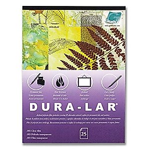 Grafix 11 x 14”, Pad of 25 – Ultra-Clear .005” Film, Acetate Alternative, Glossy Surface for Coverings, Stencils, Color Separation, Window Applications, Transparencies, Count