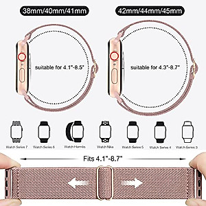 BELONGME 6 Packs Stretchy Nylon Solo Loop for Apple Watch Band Series Ultra SE 8 7 6 5 4 3 2 1 40mm 38mm 44mm 42mm 45mm 41mm 49mm, Women and Men Sport Apple Watch Bands Replacement for iWatch Bands
