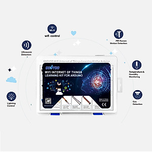 OSOYOO WiFi Internet of Things Learning Kit for Arduino | Include ESP8266 WiFi Shiled | Smart IOT Mechanical DIY Coding for Kids Teens Adults Programming Learning How to Code