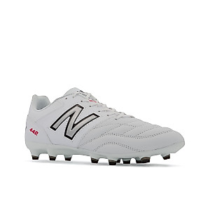 New Balance Men's 442 V2 Team FG Soccer Shoe, White/Black, 7 Wide