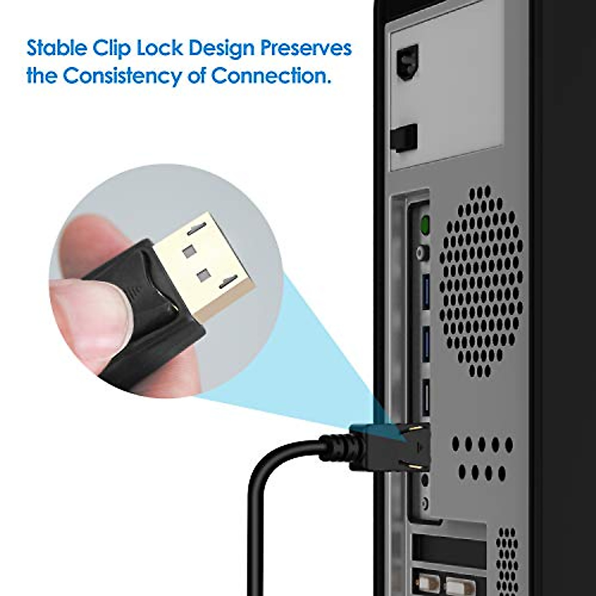 Rankie DisplayPort (DP) to HDMI Cable, 4K Resolution Ready, 6 Feet