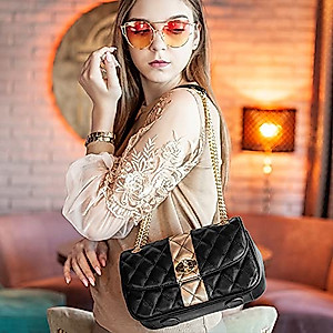 iFOXER Split Cow Leather Cross Body Bag Women's Crossbody Bags Mini Soft Cowhide Shoulder Bag for Girl (black1)