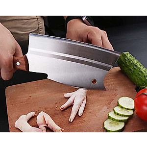 Meat Cleaves-Butcher Knife-Bone Cutter Multi-Purpose Dual Edges-Vegetable Meat Cleaver Knife,Chinese Cleaver Kitchen Knife Superior Class with box