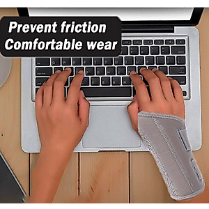 Left Wrist Brace for Carpal Tunnel, Compression Sleeve Adjustable Straps, Right Left Hand for Men Women, Night Wrist Sleep Supports Splints Arm Stabilizers, Suitable for Arthritis, Pain, Relief, Tendonitis, Wrist Pain, Sprain, Sport (Left Hand-Gray, Large