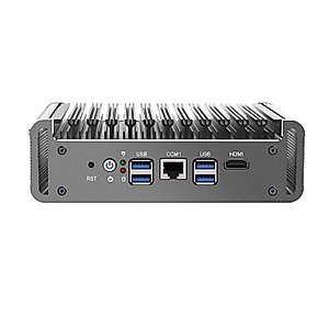 Micro Firewall Appliance, Mini PC, VPN, Router PC, Intel I7 1165G7, HUNSN RJ17a, AES-NI, 6 x Intel 2.5GbE I226-V LAN, COM, HDMI, Sim Slot, Barebone, NO RAM, NO Storage, NO System