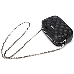 DAVIDJONES Faux Leather Hobo Purse and Wallet set for women Mini Quited Cute Crossbody Bags