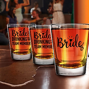 shop4ever Bride and Bride's Drinking Team Member Xoxo Shot Glasses ~ Bachelorette Party Favors ~ (12)