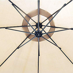 Patio Umbrella Replacement Canopy：Cabilock 9ft Market Table Umbrella Canopy Umbrella Top Hanging Umbrellas for Party Beach Camping Garden (Beige ã€Canopy Only)