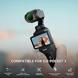 STARTRC Magnetic ND & CPL Filters Set for DJI Osmo Pocket 3 Creator Combo Accessories - 6 Pack CPL, ND 8, ND 16, ND 32, ND 64, ND256, Ultra Slim Aluminum Frame