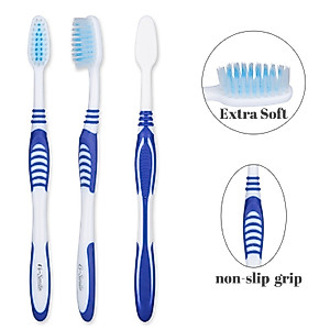G-Smile 144 Individually Wrapped Disposable Toothbrushes, Regular Size Head, Extra Soft Bristle, Color Vary, Convenient & Affordable (Extra Soft)