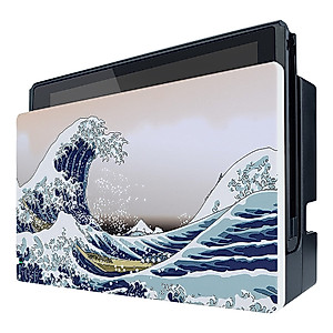 PlayVital The Great Wave Custom Dock Cover for Nintendo Switch, Dust Anti Scratch PC Hard Faceplate Shell Cover for Nintendo Switch Charging Dock - Dock NOT Included