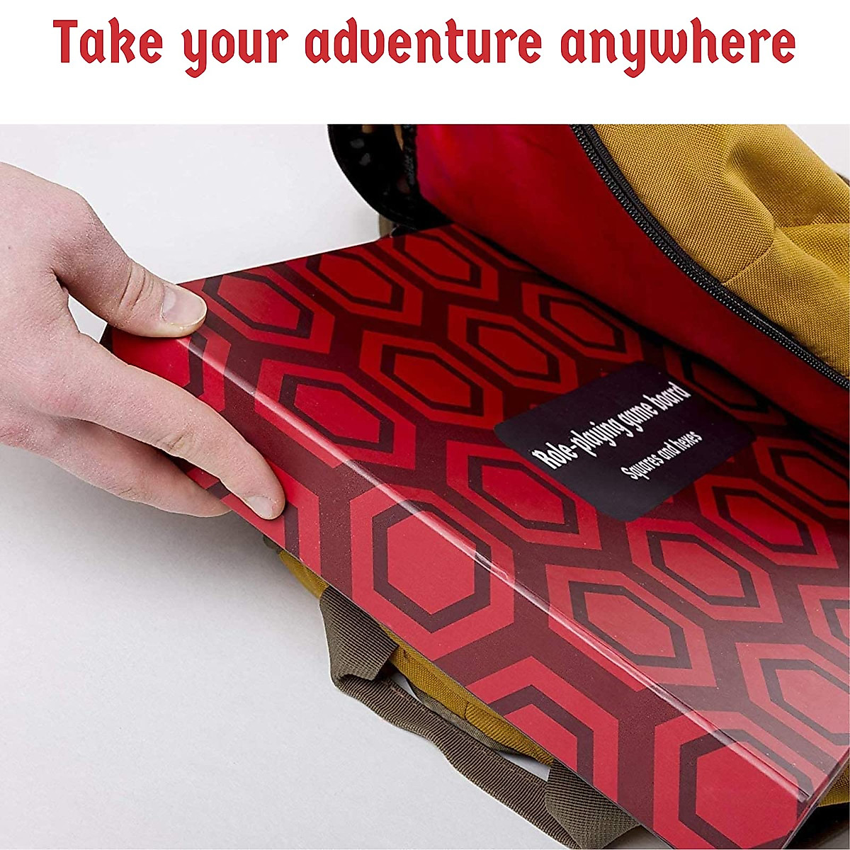 The Authentic Role-Playing Game Board by Hexers, Mat Alternative, Compatible with Dungeons and Dragons D&D DND Pathfinder RPG, 27x23 inches, 1 inch Square and Hexes Battle Grid, Foldable & Dry Erase