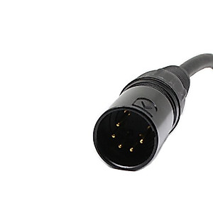 SinLoon (0.5M) DMX Stage Light Cable,DJ XLR Cable, 3-Pin Female XLR to 5-Pin Male XLR DMX Turnaround Connection for Moving Head Light Par Light Spotlight with XLR Input & Output (5male)