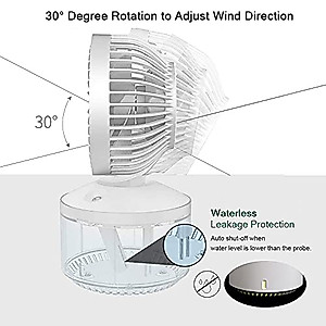 BIGTREE USB Portable Mini Misting Fan,Desktop Table Fan with 350ML Large Water Tank，Cooling Misting Fan for Working,Travel,Office, Outdoor