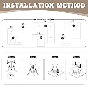 3 Tier Retail Table Display Corner Stand with Shelves for Products Portable 3 Step Corner Display Rack for Retail Tabletop, Counter Top, Craft Shows, Farmers Market, Trade Shows