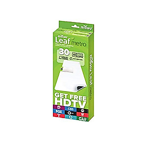 Mohu Leaf Metro TV Antenna, Indoor, Portable, 25 Mile Range, Original Paper-thin, Reversible, Paintable, 4K-Ready HDTV, 10 Foot Detachable Cable, Premium Materials for Performance, USA Made, MH-110543