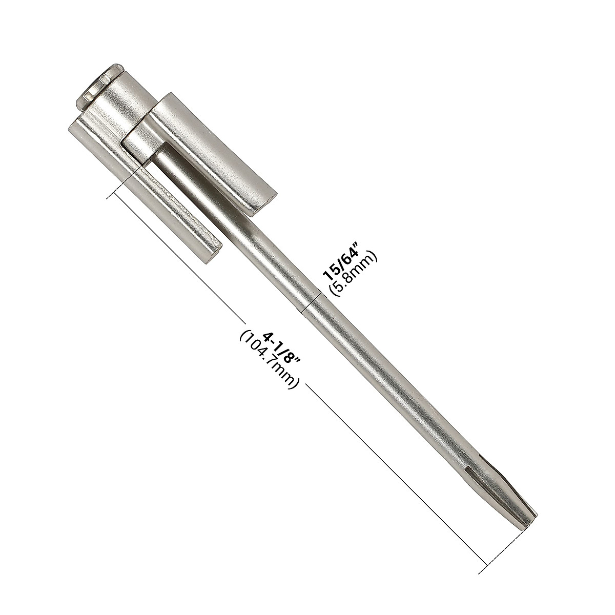 Rok Hardware Heavy Duty Metal Hinge Pin Stop, Fits All 3-1/2" (89mm) to 4" (102mm) Residential Hinges, Satin Nickel