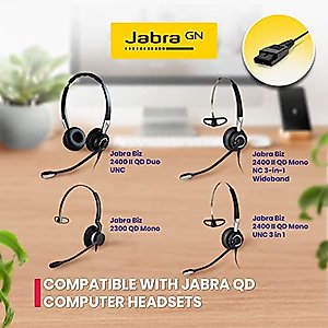Jabra GN Style Splitter Y-Training Cord (Observation- Live/Mute Version), Compatible with Jabra, Liberation, GN Netcom Headsets - Quick Disconnect - for Coaching, Supervising, Training, Monitoring