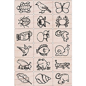 Hero Arts LL373 Ink 'n' Stamp Wood Sets, Nature