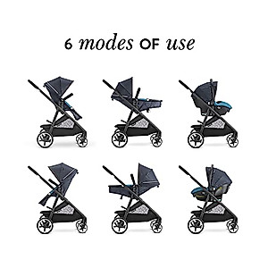 Evenflo Gold, SensorSafe Shyft Smart Modular Travel System with SecureMax Smart Infant Car Seat, Six Different Modes, Syncs with SensorSafe App, 3-Position Recline, Fits Babies 4-35 Pounds, Sapphire