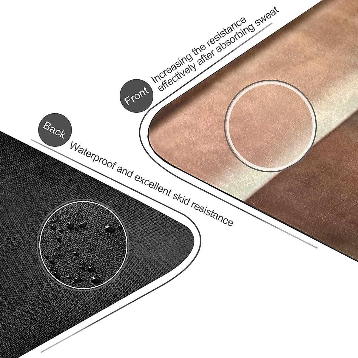 GOODOLD Funny Horse Yoga Mat, 71 x 26 Inch Non-slip Yoga Mats Folding Travel Exercise Mat Indoor Outdoor Gym Pilates with Storage Bag for Women Men