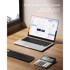 Artciety Foldable Bluetooth Keyboard, Folding Portable Wireless Keyboard with Numeric Keypad, Pocket Travel Keyyboard for MacOS Android Windows iOS, Sync Up to 3 Devices (BT5.1 x 3)